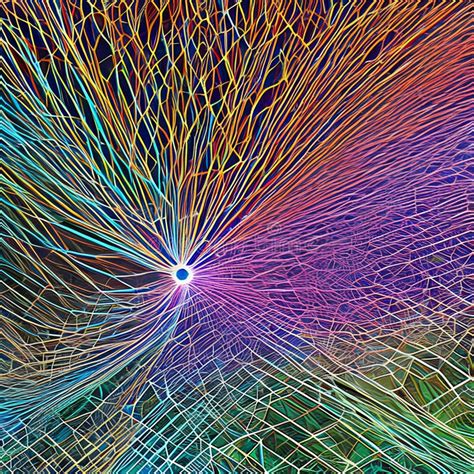 Neural Network An Abstract Representation Of The Human Brain Created With Intricate Lines And