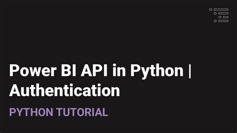 Power Bi In Python Authentication Youtube