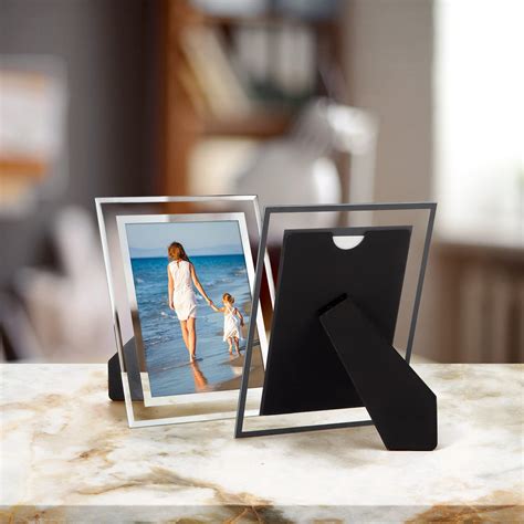 Hoikwo 4x6 Picture Frame 4 Packs Glass Photo Frames 4 By 6 Silver