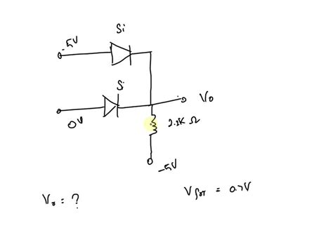 Determine Vo For The Negative Logic And Gate Of The Following Figure Ans Vo 07 V 22 Kq 5 V