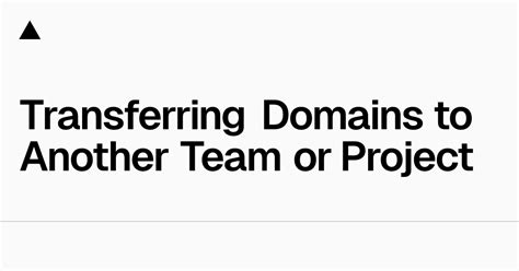 Error Domain Transfer Help Vercel Community