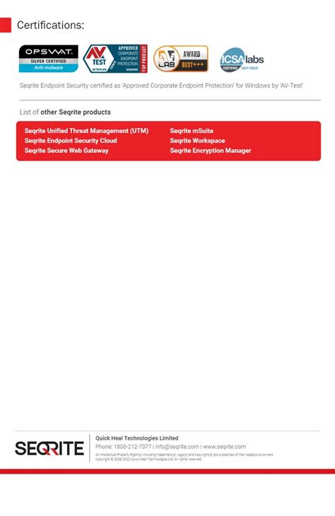 Seqrite Endpoint Security Total Edition Standard For 3 Years Free Demo Available At ₹ 2006