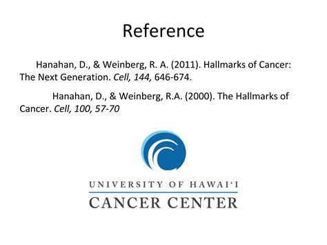 Hallmarks Of Cancer Sustained Proliferative Signaling Pptx