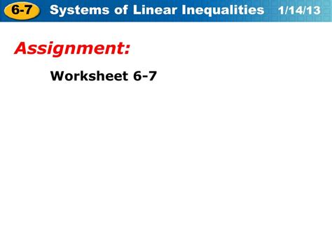 Ppt Objective Graph And Solve Systems Of Inequalities Powerpoint