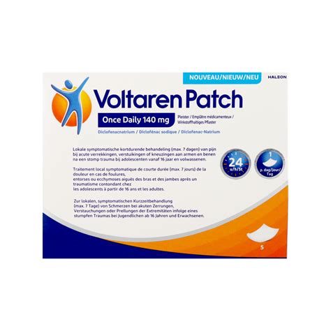 Voltaren Patch 140mg Once Daily Emplatrmedic5 Douleurs Musculaires