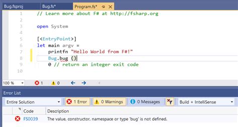 Fs0039 Not Defined When Vs Is Editing A New Solution · Issue 8760 · Dotnetfsharp · Github