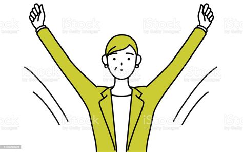 양복을 입은 고위 여성 여성 관리자 심호흡을 하는 커리어 우먼의 간단한 선 그리기 그림 건강한 생활방식에 대한 스톡 벡터 아트 및 기타 이미지 Istock