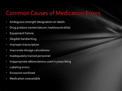 Ppt Medication Errors And Risk Reduction Powerpoint Presentation Id