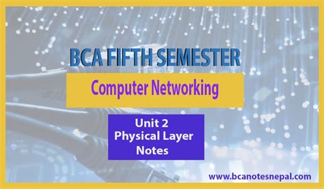 Computer Networking Unit Two Physical Layer Notes Bca Fifth Semester Bca Notes Nepal