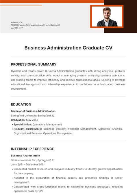 Free Graduate Cv Templates To Edit Online And Download