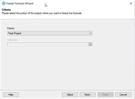Setting The Frozen Forecast In Deltek Cobra Ten Six