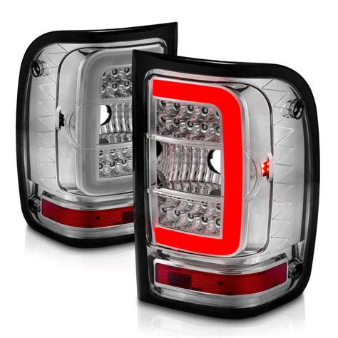 Anzo 2001 2011 Ford Ranger Led Tail Lights W Light Bar Chrome Housing