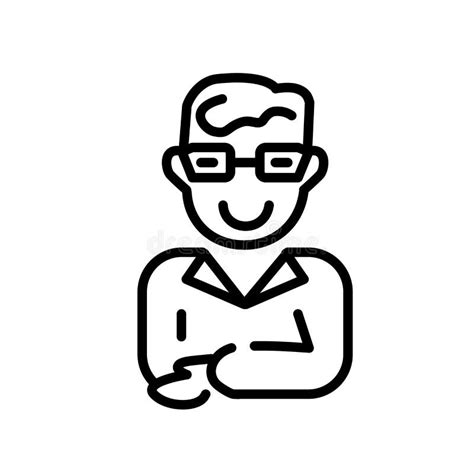 Nerd Icon Vector Isolated On White Background Nerd Sign Linear And Stroke Elements In Outline