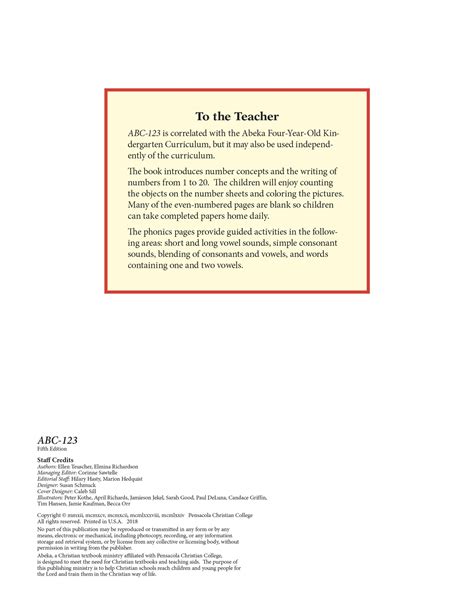 Mua Abc 123 Abeka K4 4 Year Old Kindergarten Mathematics And Phonics