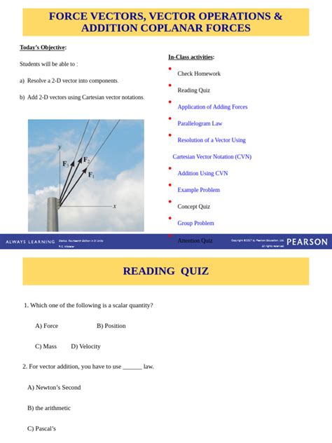 Statics Lec Ppt Section 2 1 2 4 Pdf Euclidean Vector Force