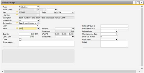 Beas Wms Receive From Production An Item With Wms Batch Attributes