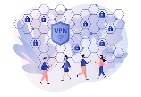 Premium Vector Virtual Private Network Vpn Service Concept Cyber Security Secure Web