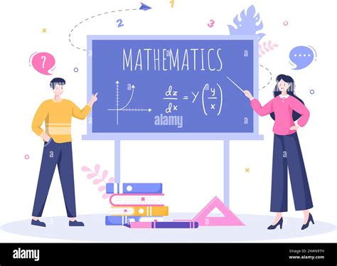 Learning Mathematics Of Education And Knowledge Background Cartoon