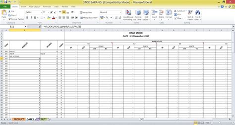 Template Stok Barang Excel Lasopawebdesign