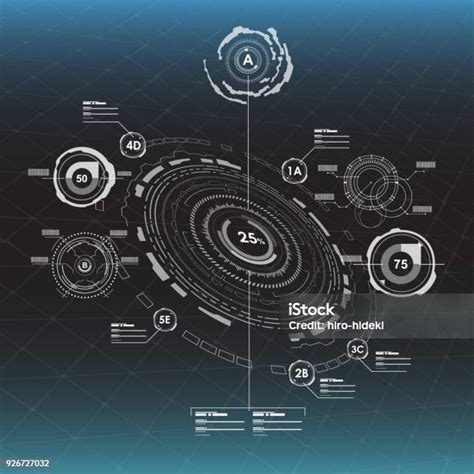 Infographic 요소입니다 웹 및 응용 프로그램 미래의 사용자 인터페이스에 대 한 헤드 업 디스플레이 요소입니다 가상 그래픽 개념에 대한 스톡 벡터 아트 및 기타