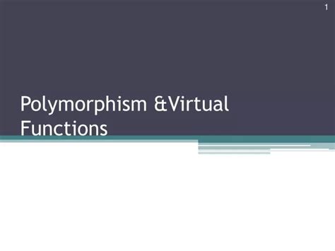 ppt polymorphism andvirtual functions powerpoint presentation free download id 2601670