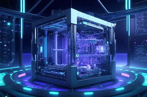 Premium Ai Image Futuristic Quantum Computing Lab