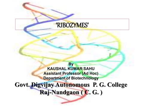Ribozyme By Kk Sahu Sir Ppt