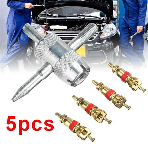 자동차 자전거 타이어 타이어 밸브 수리 리무버 도구 4 밸브 스템 코어 Aliexpress