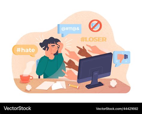 Cyber Bullying Concept Royalty Free Vector Image