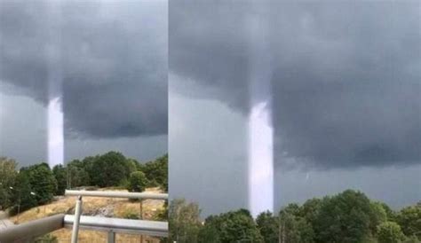 Жінка зняла на камеру загадковий стовп світла який піднімається до неба