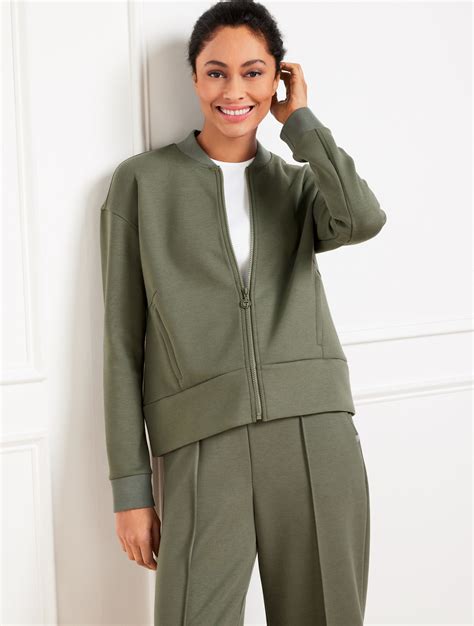 Airknit Stretch Bomber Jacket Colors Talbots