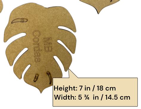 Monstera Macrame Leaf Cutting Template Set Of 6 115in 295 Cm 924