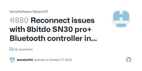 Reconnect Issues With 8bitdo Sn30 Pro Bluetooth Controller In Switch Mode · Issue 880