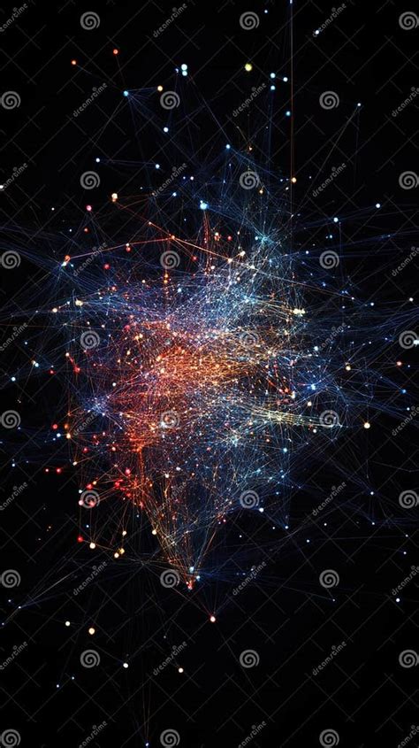 Abstract Data Visualization Of Clusters And Information Stock Illustration Illustration Of