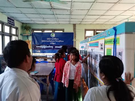 အမ်းမြို လူထုအခြေပြုဗဟိုဌာန Community Centre ခန်းမ၌ စာဖတ်ရှိန်မြှင့်တင
