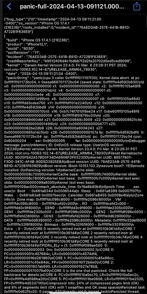 Iphone 11 Kernel Panic Apple Community