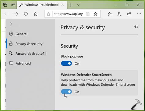 disable edge windows 10 echogre