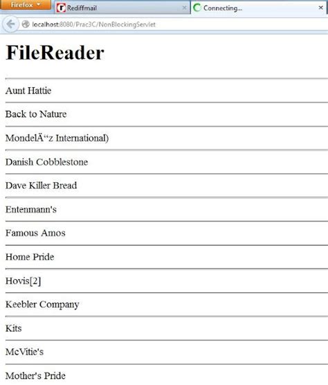 3c Simple Servlet Application To Demonstrate Non Blocking Read Operation