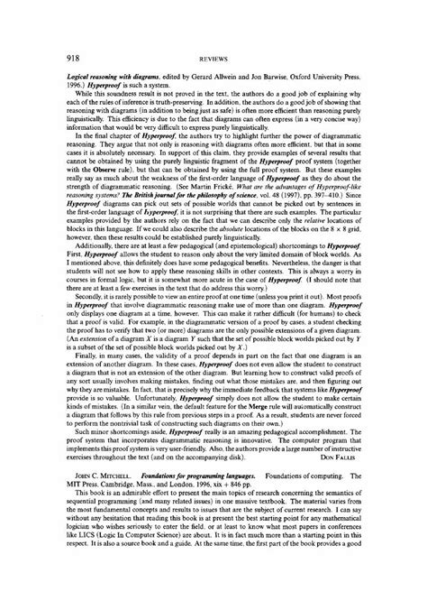 John C Mitchell Foundations For Programming Languages Foundations Of Computing The Mit Press