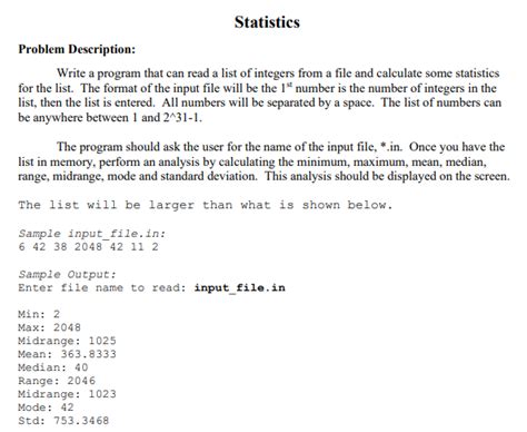 Solved Problem Description Write A Program That Can Read A Chegg Com