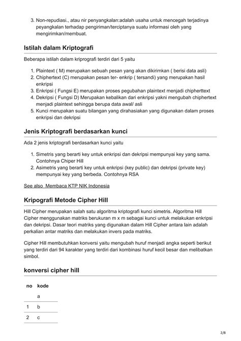 Kriptografi Metode Hill Cipher PDF