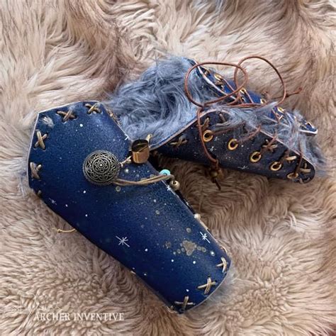 Star Bracers Etsy Fantasy Clothing Leather Bracers Bracer