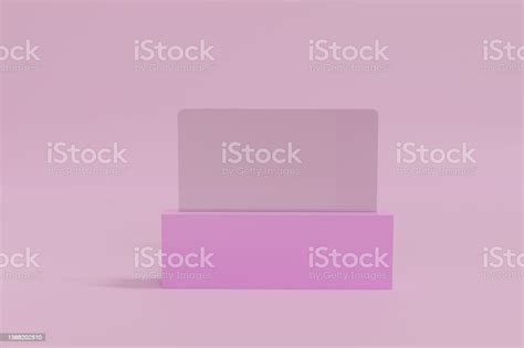 유리 형상 모양 핑크 파스텔 컬러 포디엄 배경 모형 제품 및 화장품 쇼 마케팅 선물 단계 브랜딩 제품 프리젠 테이션 3d