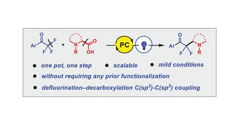 Visible Light Promoted C Sp3 C Sp3 Cross Coupling Of Amino Acids And Aryl Trifluoromethyl