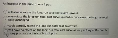 Solved The Output Elasticity Of Total Cost Is Defined As The