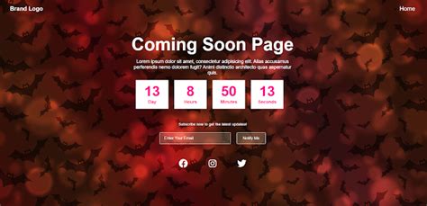 Coming Soon Website Design Using Html Css And Javascript