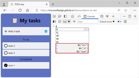 Console Features Reference Microsoft Edge Developer Documentation Microsoft Learn
