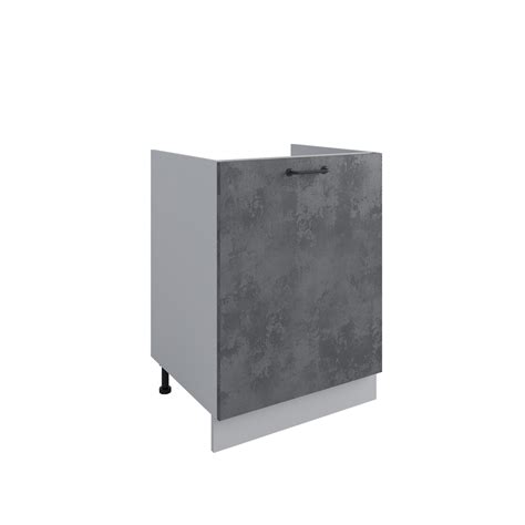 Кухонный шкаф под мойку Лофт 60x81.60x50.40 см фасад бетон МДФ каркас ...