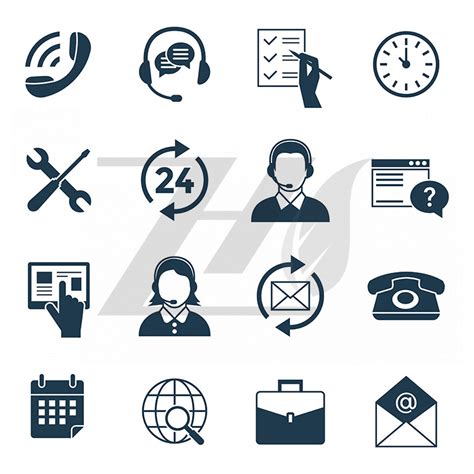 دانلود مجموعه آیکون نمادهای مرکز تماس دیجیتال و پشتیبانی مشتری دانلود