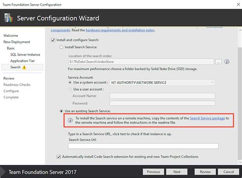 install configure search azure devops microsoft learn